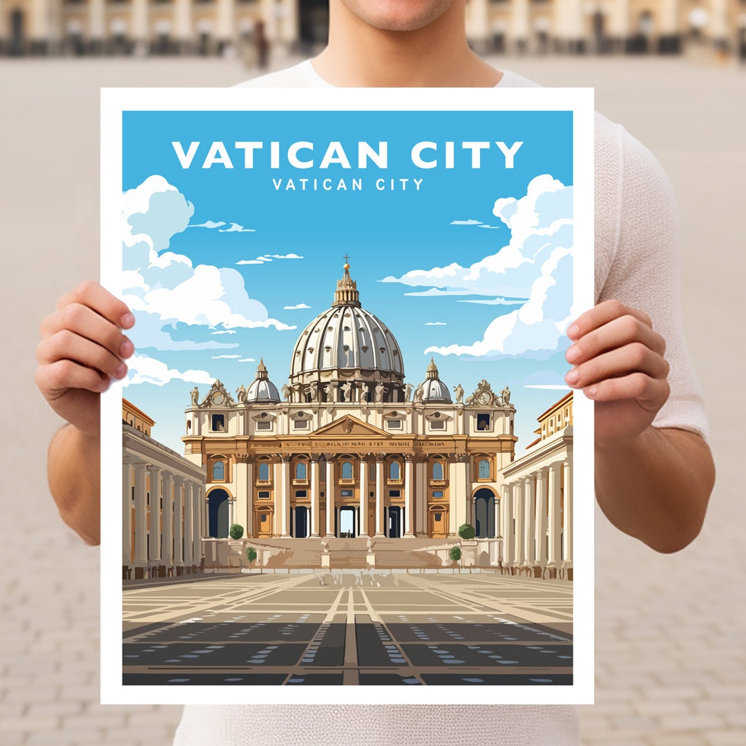 Vatican City St Peters Basilica Travel Wall Art Poster Print - Etsy