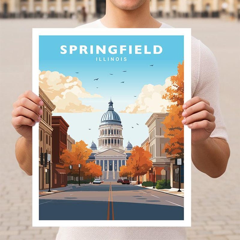 Springfield Travel Poster - Etsy