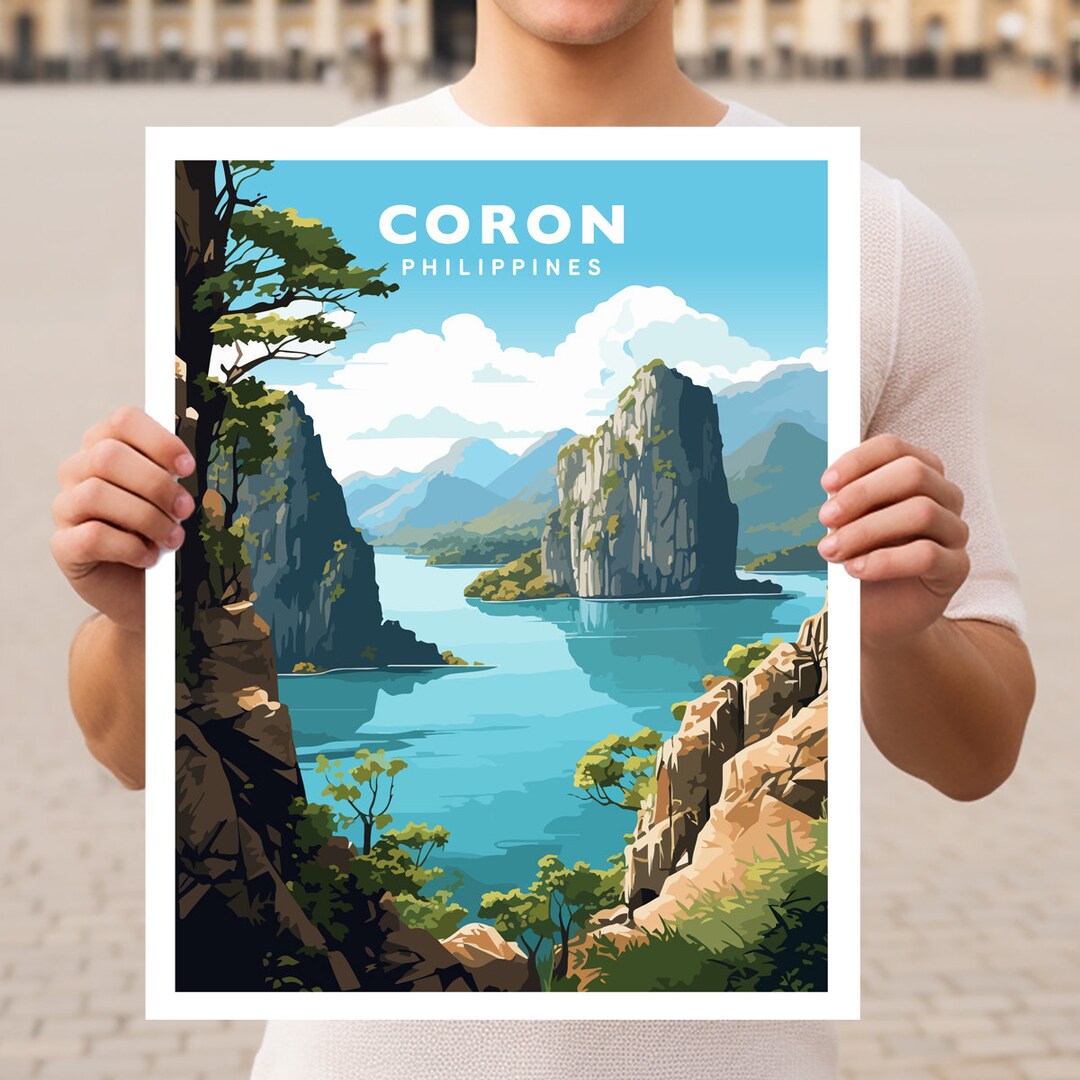 Coron Palawan Philippines Travel Wall Art Poster Print - Etsy