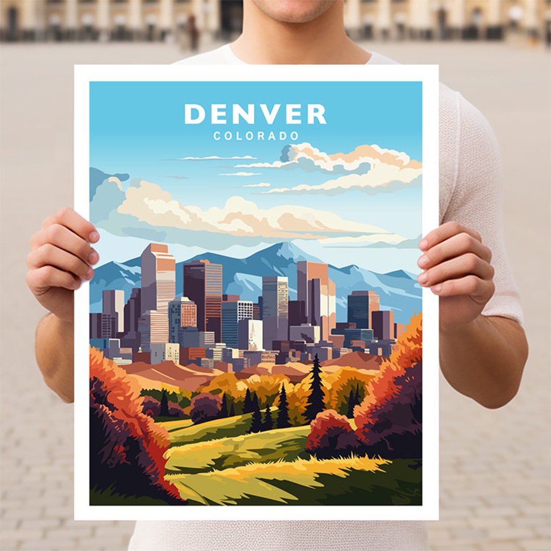 Denver Colorado Travel Wall Art Poster Print - Etsy