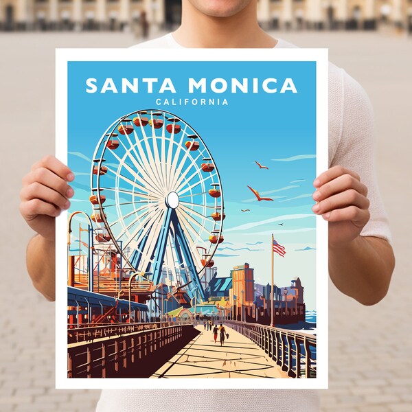 Santa Monica Poster - Etsy