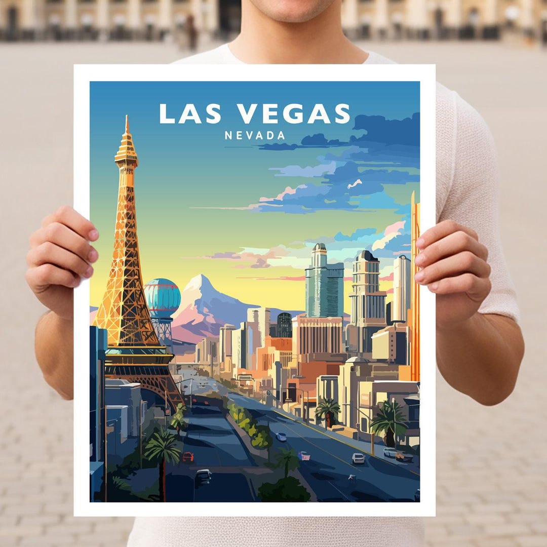 Las Vegas Nevada Travel Wall Art Poster Print - Etsy