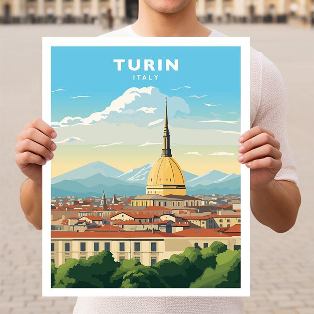 Turin Italy Travel Wall Art Poster Print - Etsy