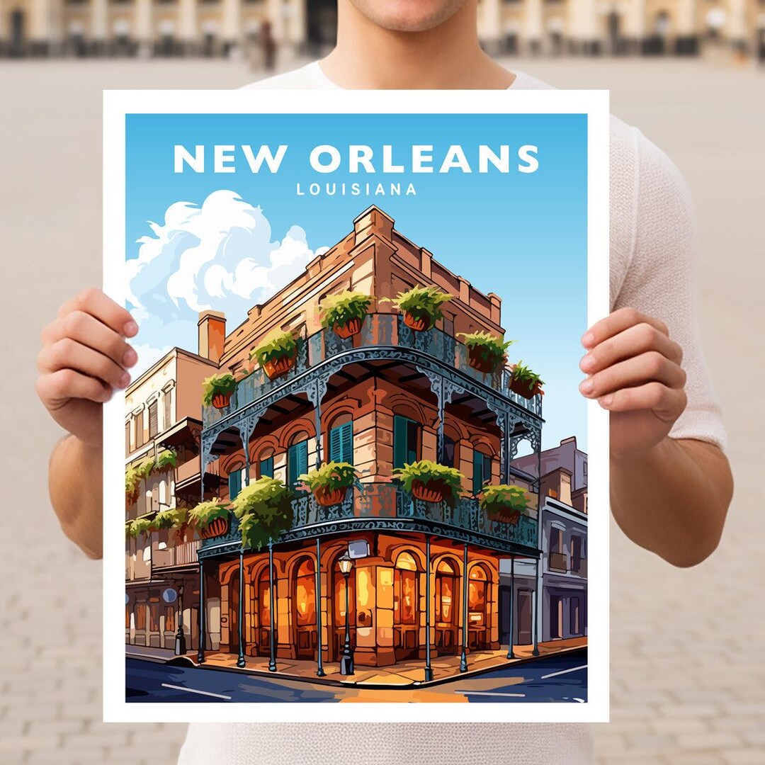 New Orleans Louisiana Travel Wall Art Poster Print - Etsy