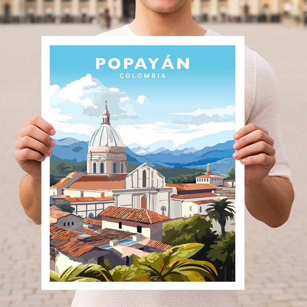 Popayán Colombia Popayan Travel Wall Art Poster Print - Etsy