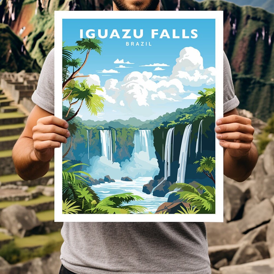 Iguazu Falls Brazil Travel Wall Art Poster Print - Etsy