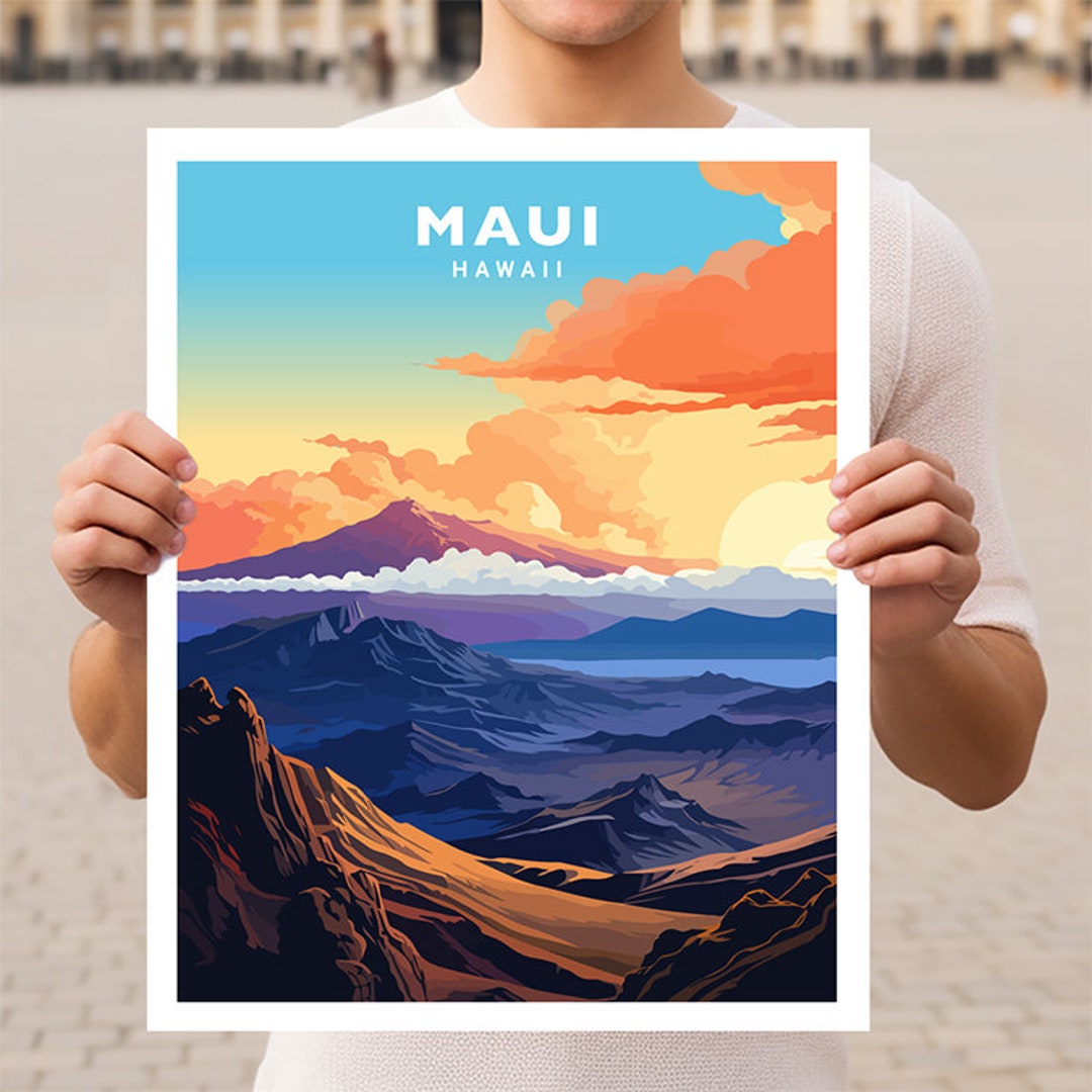 Maui Hawaii Travel Wall Art Poster Print - Etsy