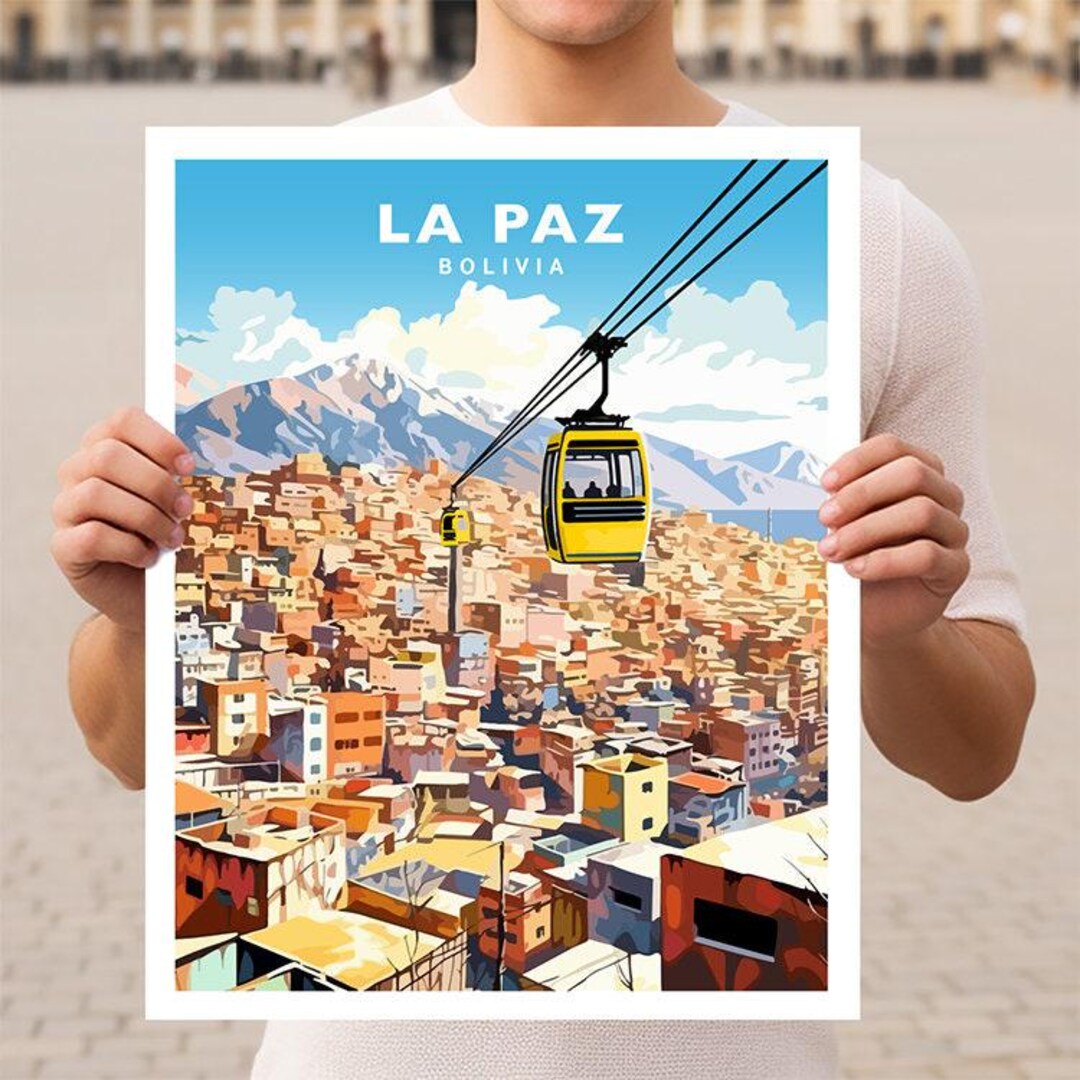 La Paz Bolivia Travel Wall Art Poster Print - Etsy
