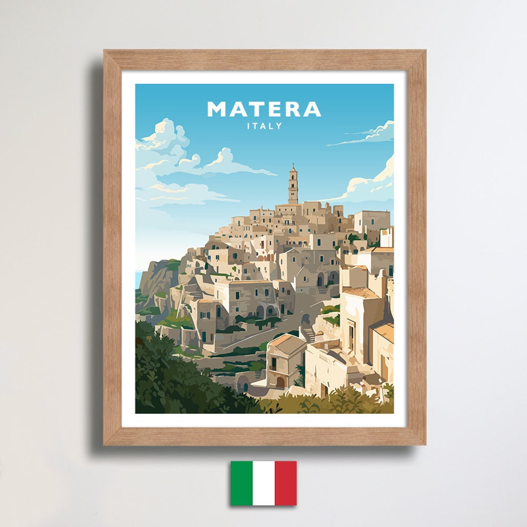 Matera Italy Travel Wall Art Poster Print - Etsy