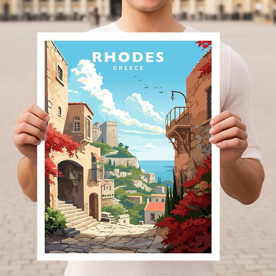 Rhodes Greece Travel Wall Art Poster Print - Etsy