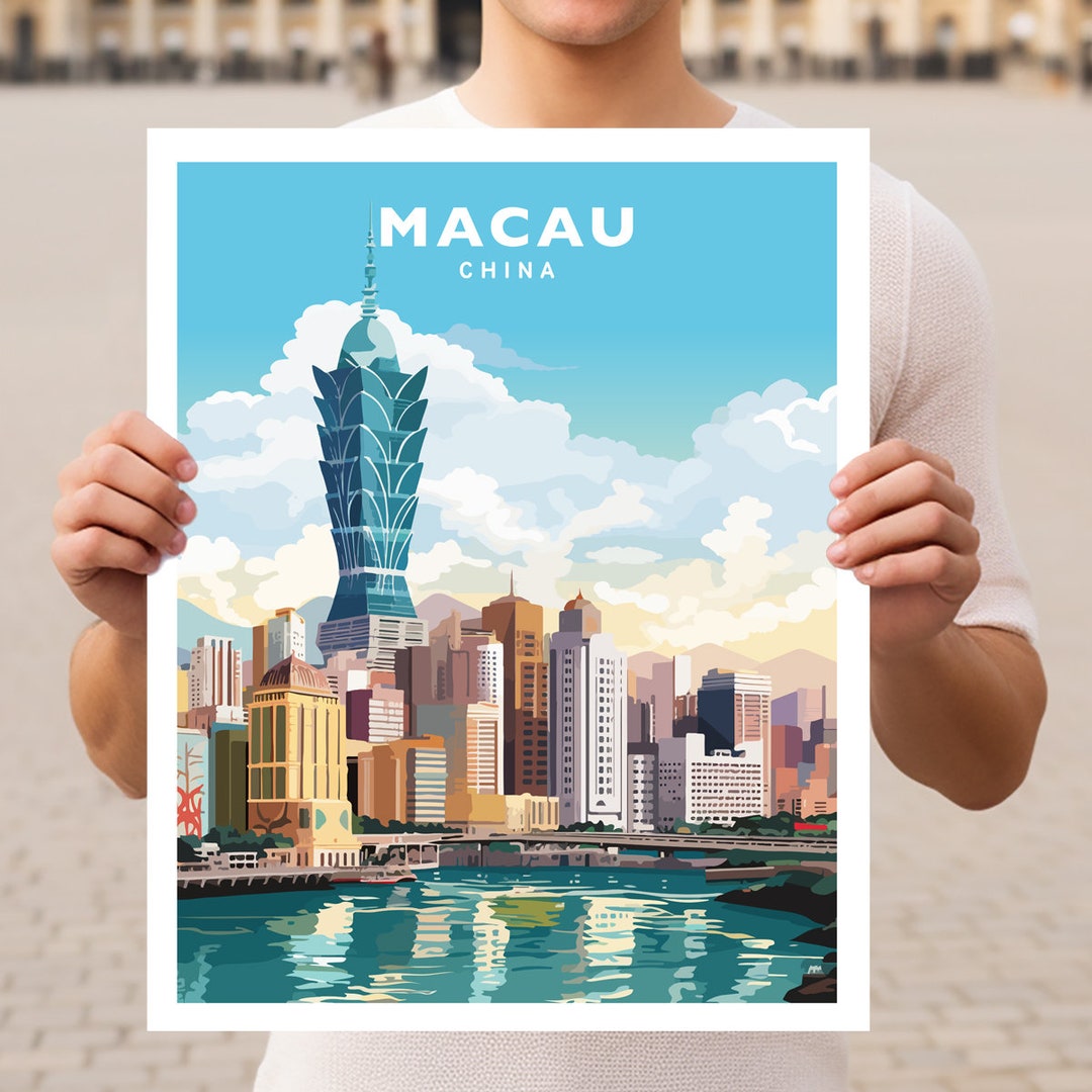 Macau Macao China Travel Wall Art Poster Print - Etsy