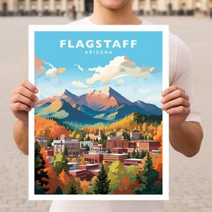 Flagstaff Arizona Travel Wall Art Poster Print - Etsy