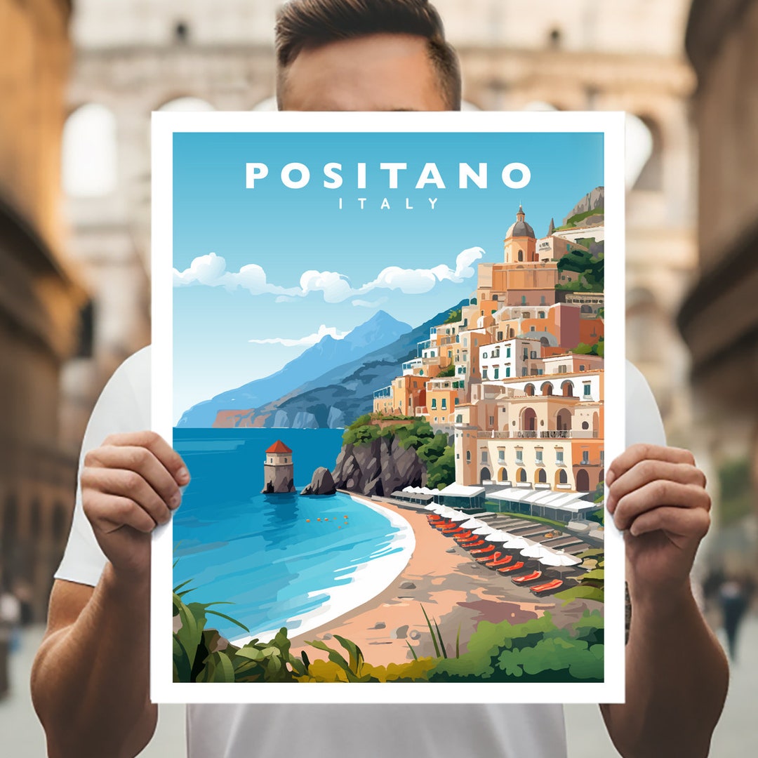 Positano Italy Amalfi Coast Travel Wall Art Poster Print - Etsy