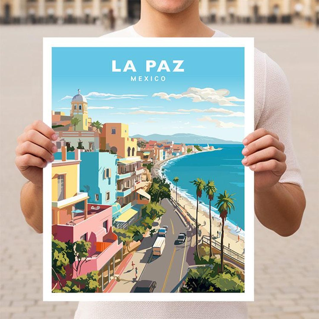 La Paz Mexico Baja California Sur Travel Wall Art Poster Print - Etsy