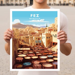 Fez Morocco Travel Wall Art Poster Print - Etsy