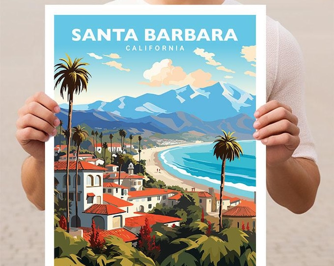 Santa Barbara Wall Art No 4, Santa Barbara Wall Decor, Santa Barbara ...