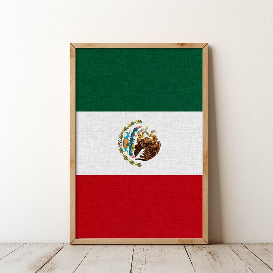 Mexico Mexican Flag Travel Wall Art Poster Print - Etsy