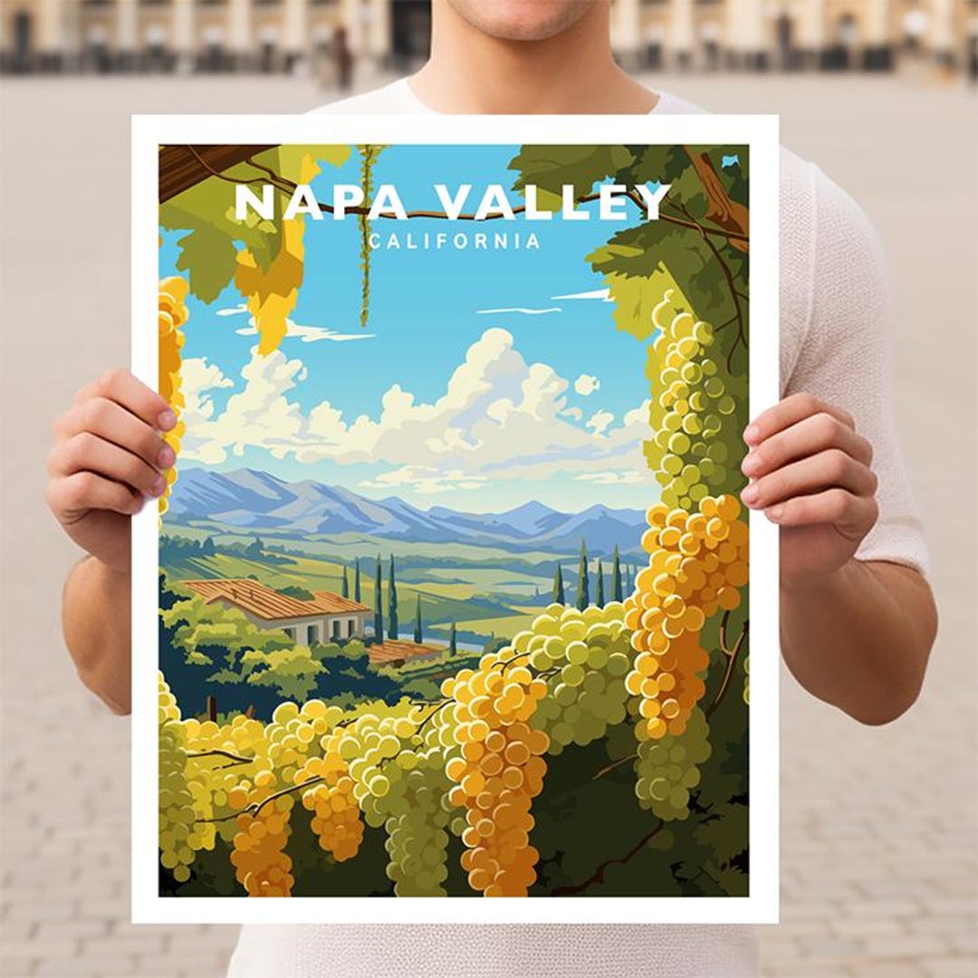 Napa Valley California Travel Wall Art Poster Print - Etsy