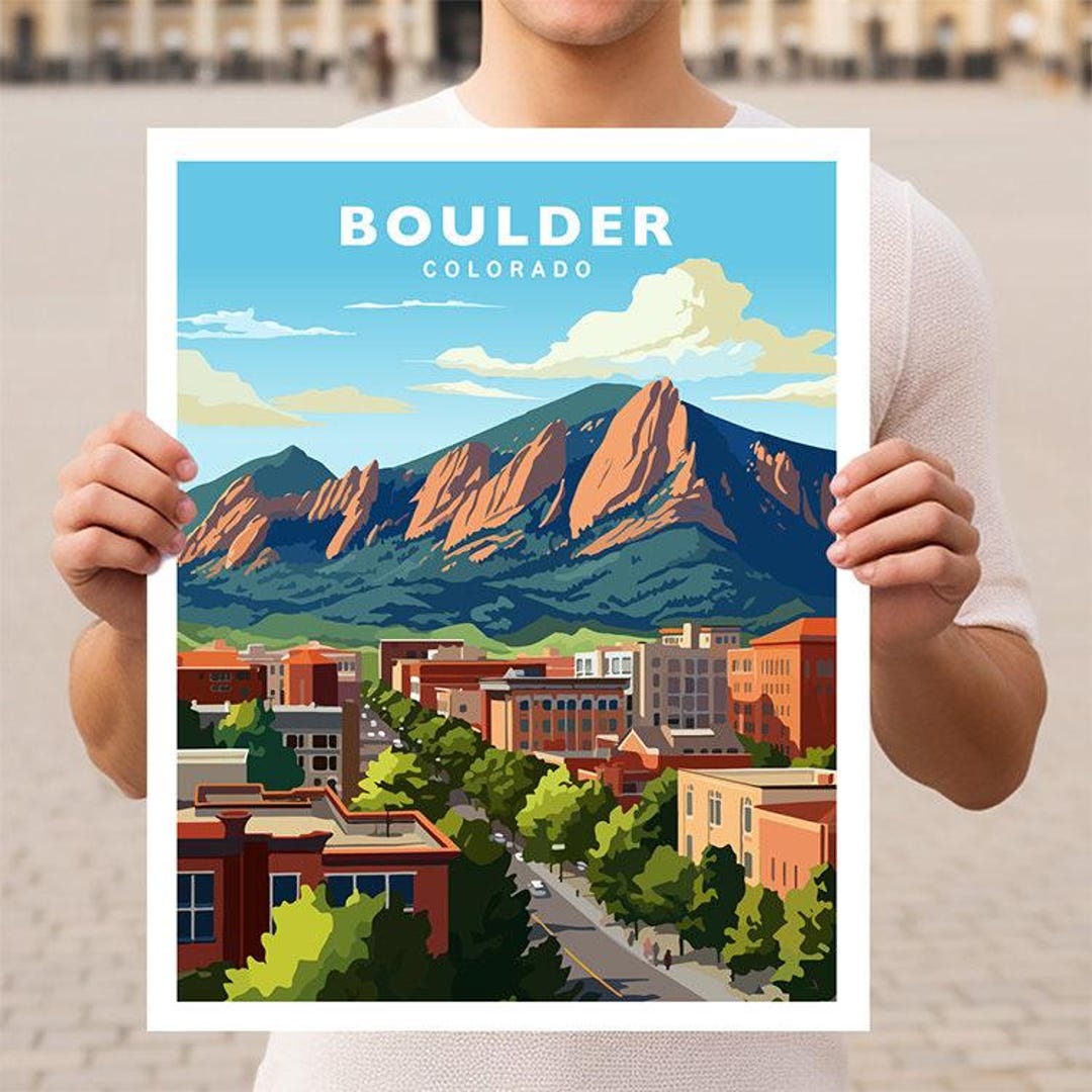 Boulder Colorado Travel Wall Art Poster Print - Etsy