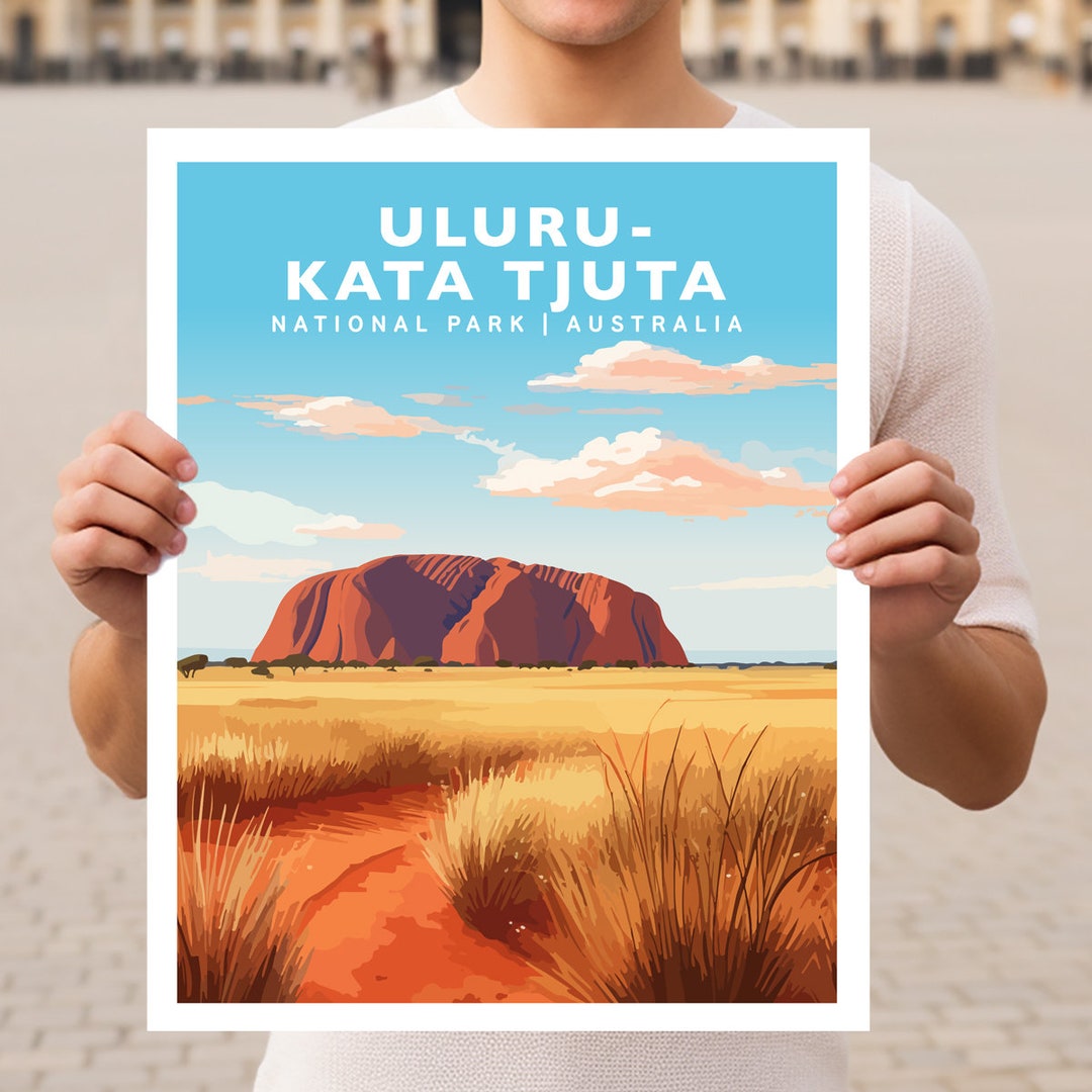 Uluru-kata Tjuta National Park Australia Travel Wall Art Poster Print ...