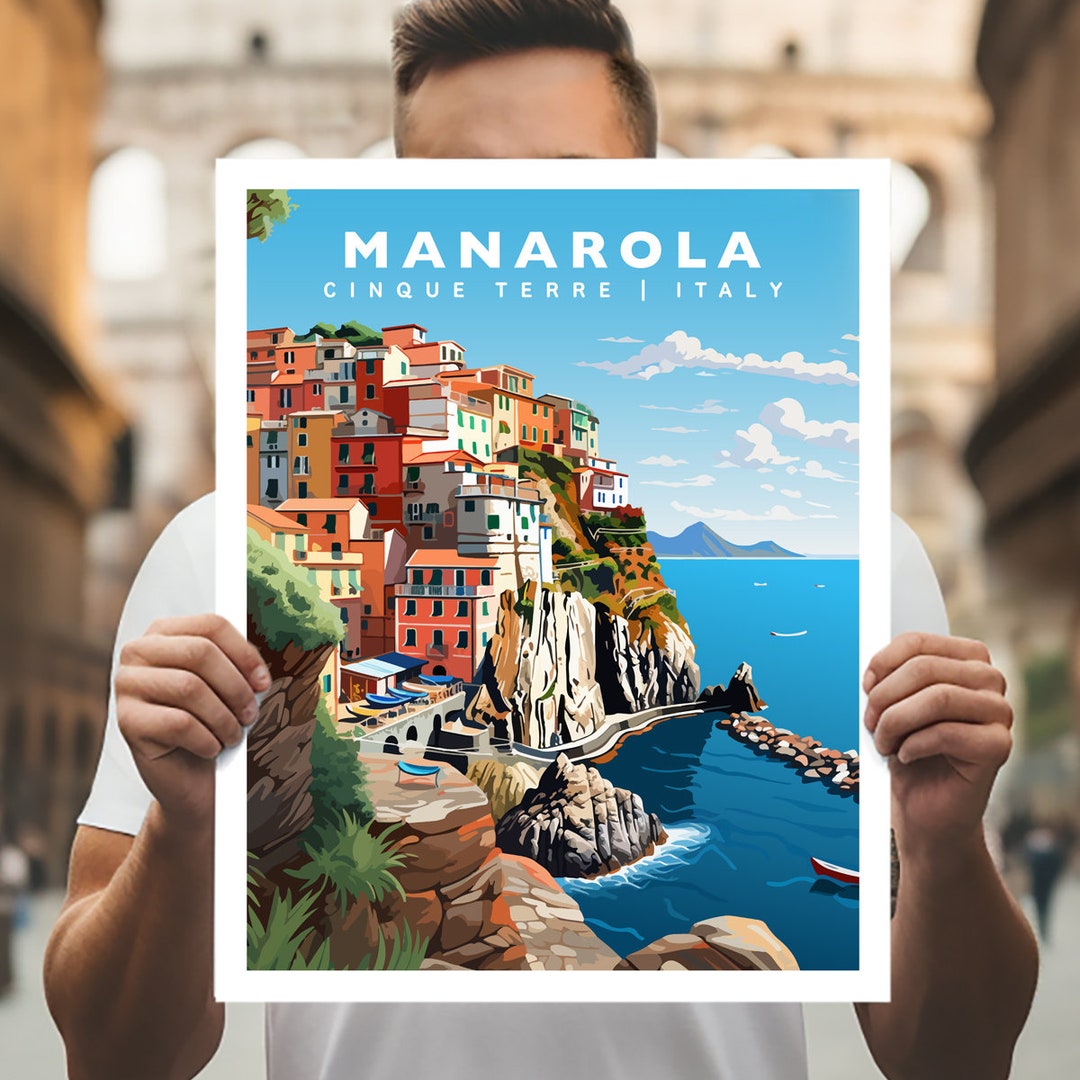 Manarola Cinque Terre Italy Travel Wall Art Poster Print - Etsy