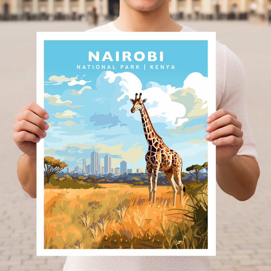 Nairobi National Park Kenya Travel Wall Art Poster Print - Etsy