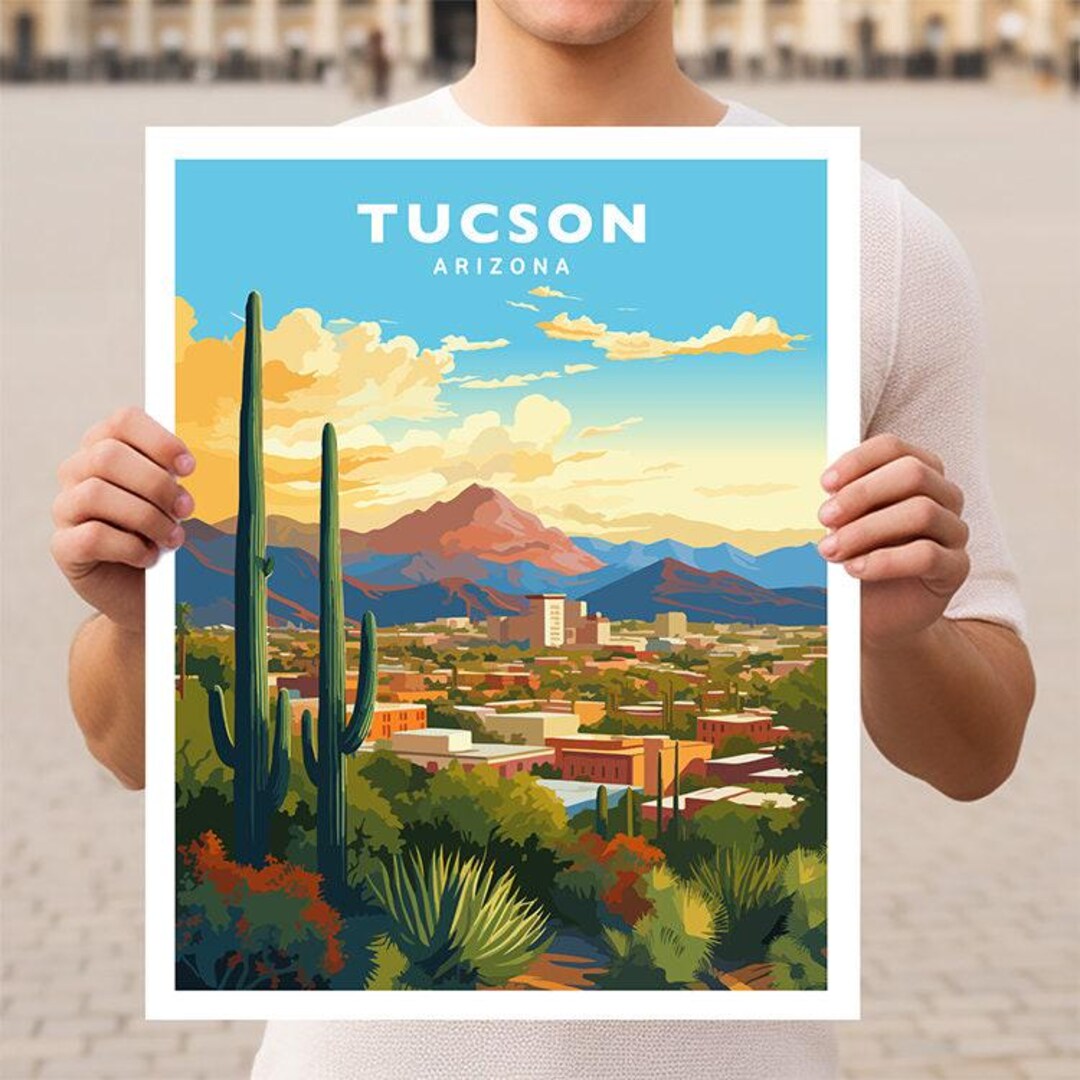 Tucson Arizona Travel Wall Art Poster Print - Etsy