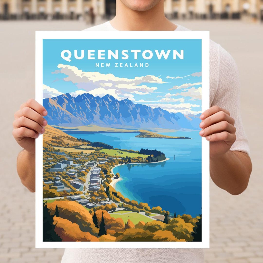 Queenstown New Zealand Travel Wall Art Poster Print - Etsy