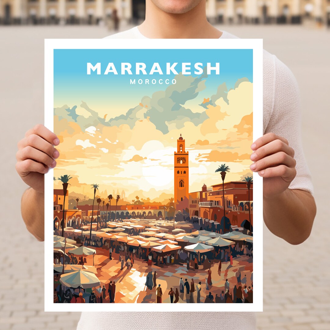 Marrakesh Morocco Travel Wall Art Poster Print - Etsy