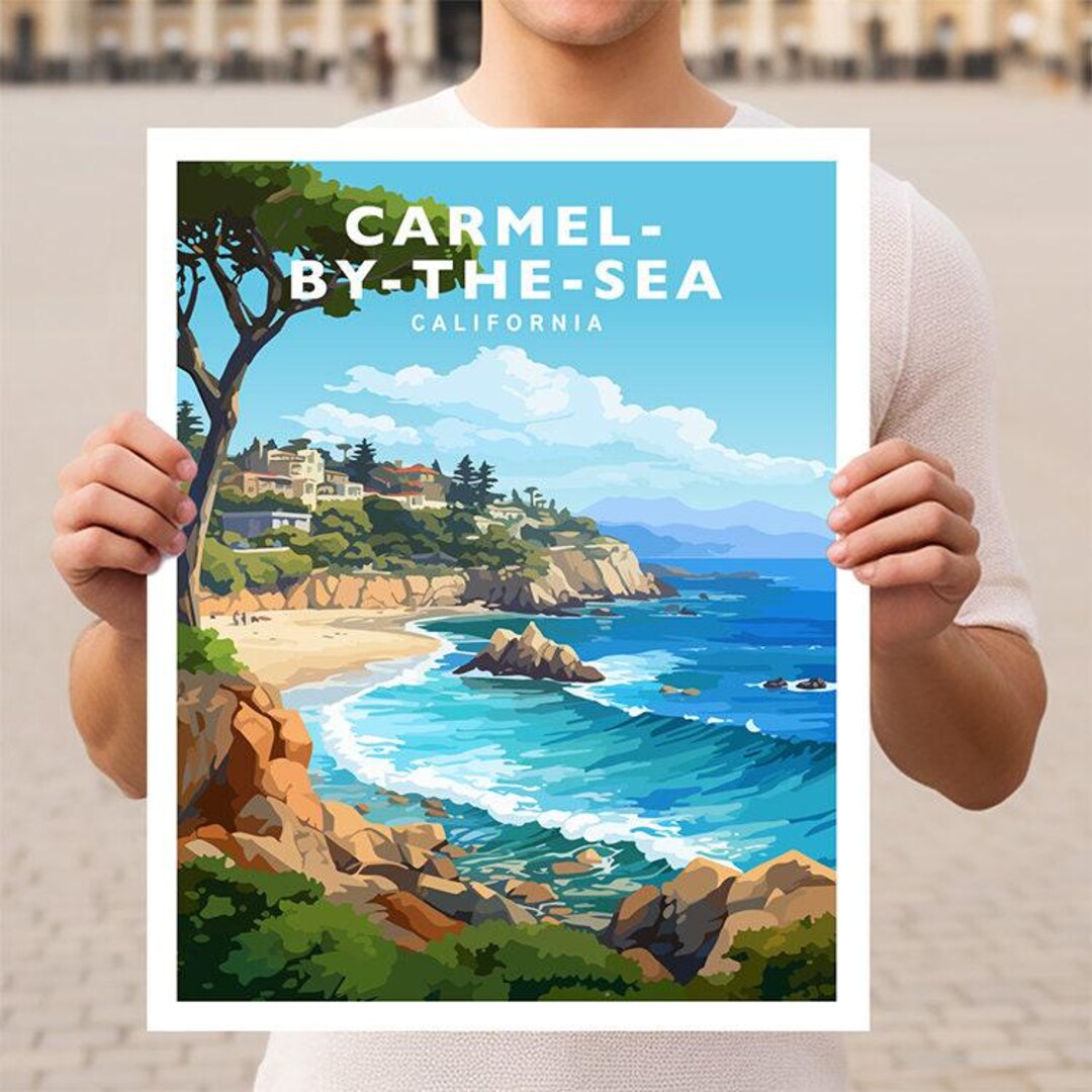 Carmel-by-the-sea California Travel Wall Art Poster Print - Etsy