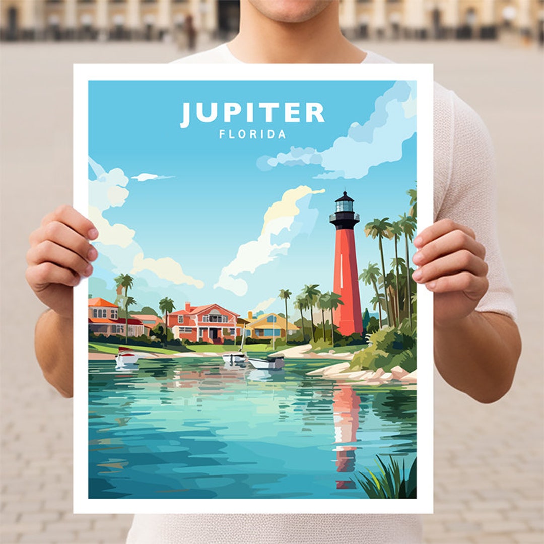 Jupiter Florida Travel Wall Art Poster Print - Etsy