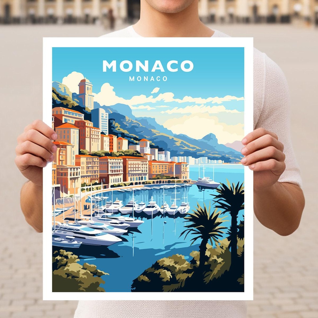Monaco Travel Wall Art Poster Print - Etsy