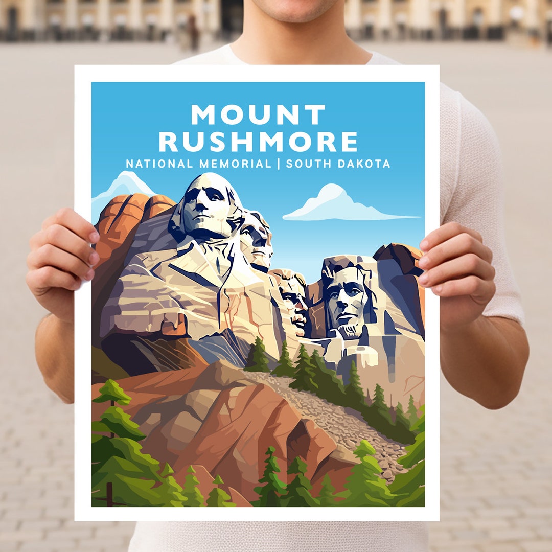 Mount Rushmore National Memorial South Dakota Travel Wall Art Poster ...
