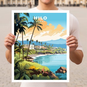 Hilo Hawaii Travel Wall Art Poster Print - Etsy