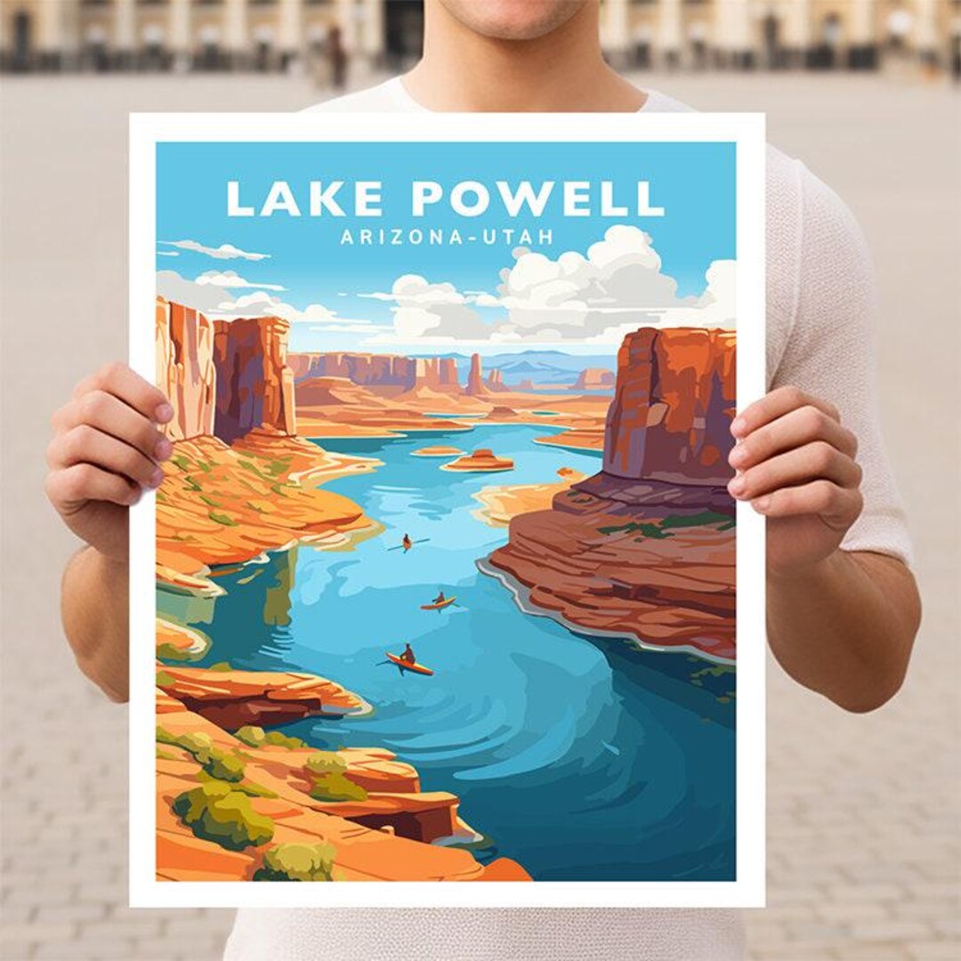 Lake Powell Arizona Utah Travel Wall Art Poster Print - Etsy