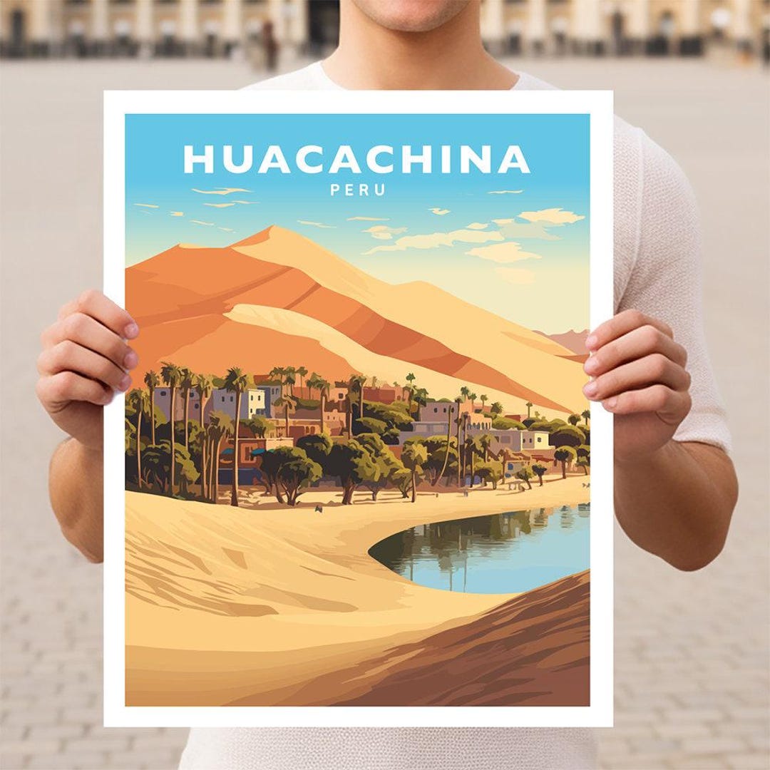 Huacachina Peru Travel Wall Art Poster Print - Etsy