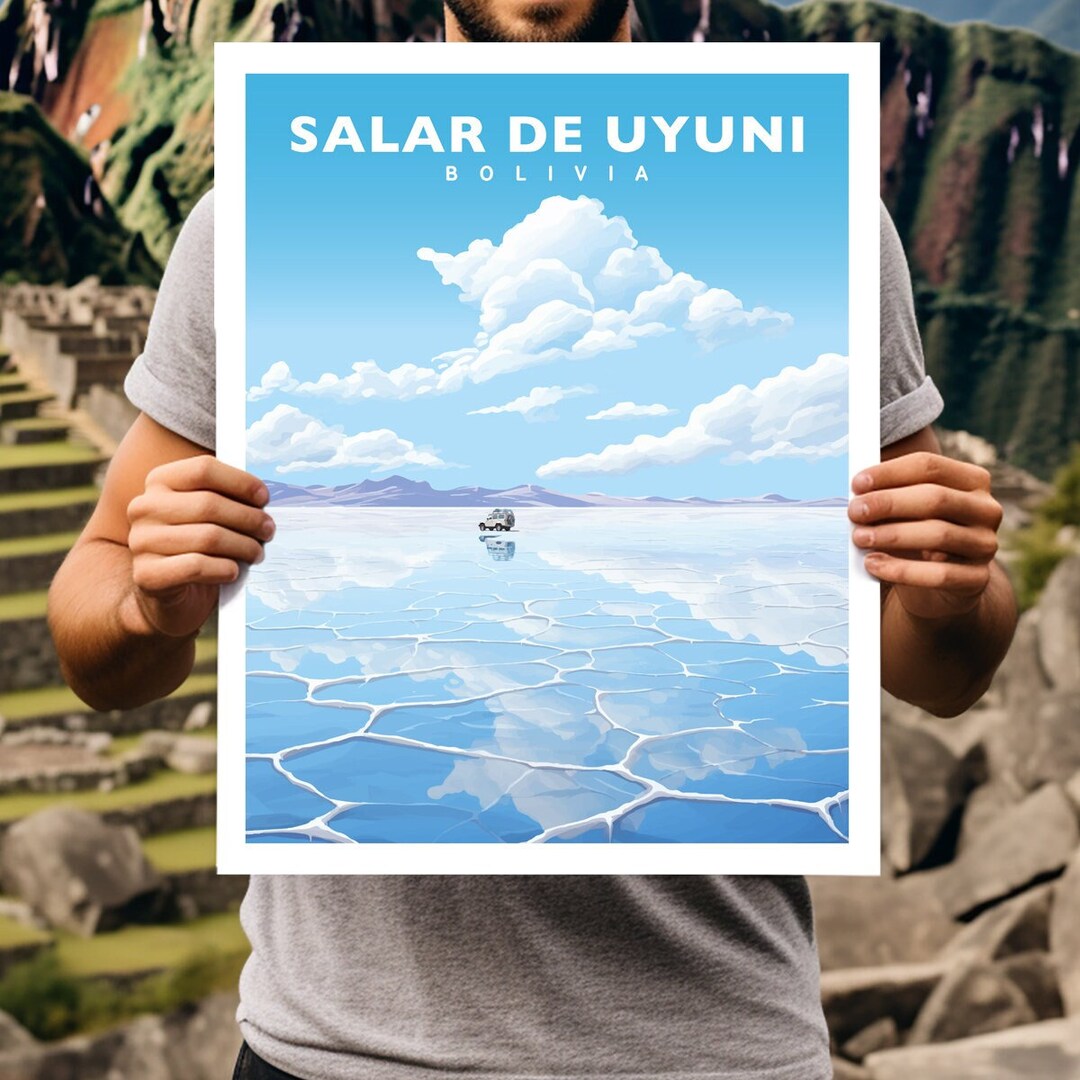 Salar De Uyuni Bolivia Salt Flats Travel Wall Art Poster Print - Etsy