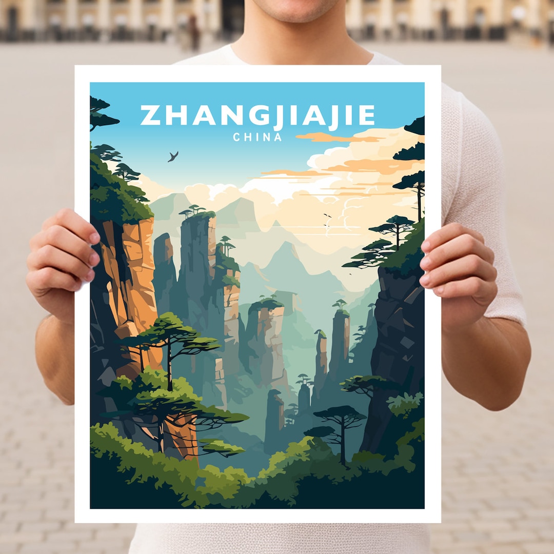 Zhangjiajie National Forest Park China Travel Wall Art Poster Print - Etsy