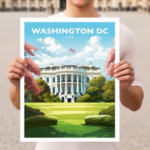 Washington, DC USA the White House Travel Wall Art Poster Print - Etsy