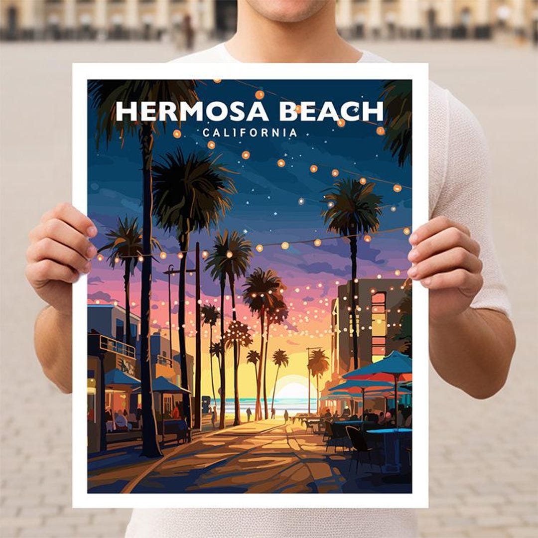 Hermosa Beach California Travel Wall Art Poster Print - Etsy