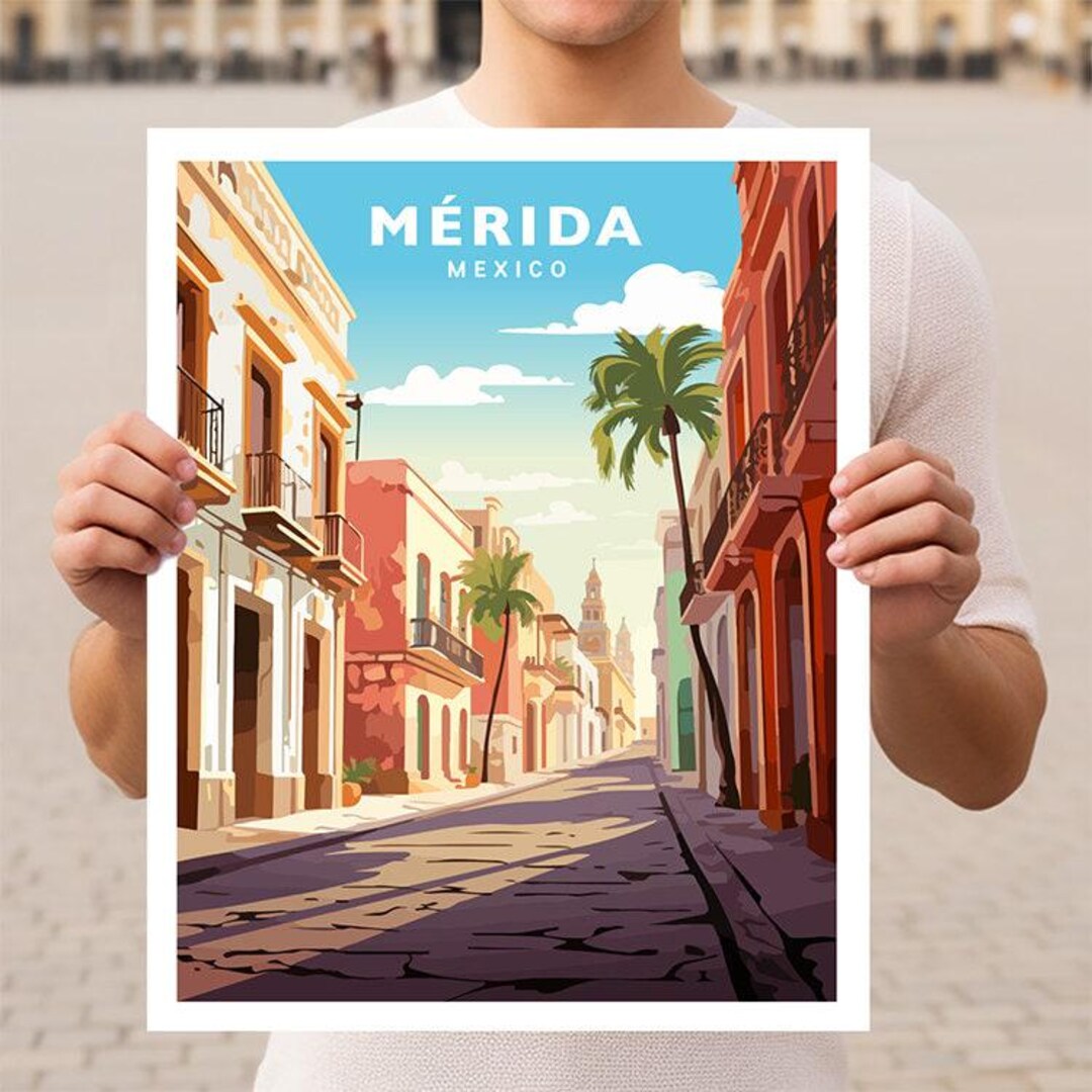 Mérida Yucatán Mexico Merida Yucatan Travel Wall Art Poster Print - Etsy