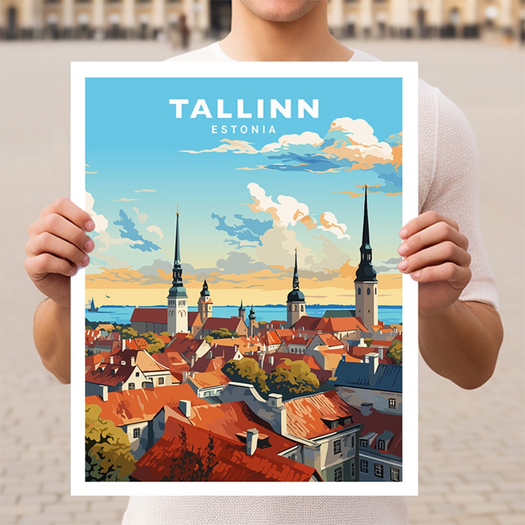 Tallinn Estonia Travel Wall Art Poster Print - Etsy