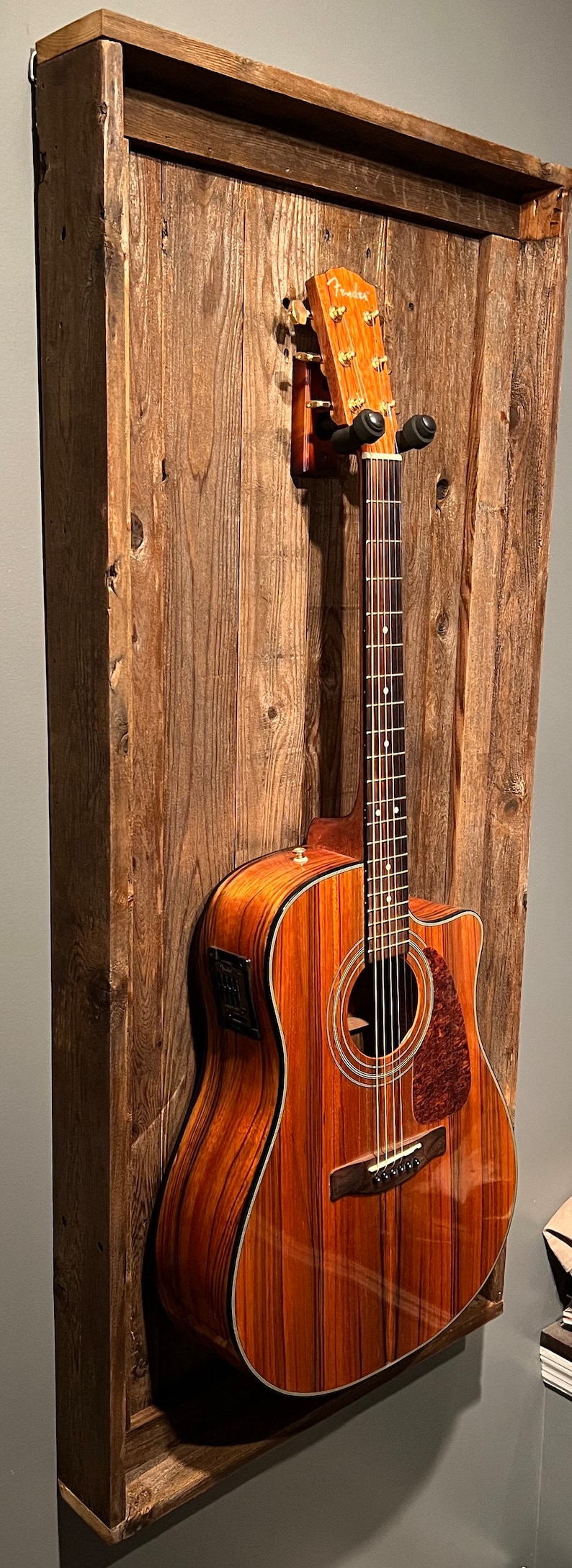 Rustic Guitar Shadow Box Display Reclaimed Wood Guitar - Etsy