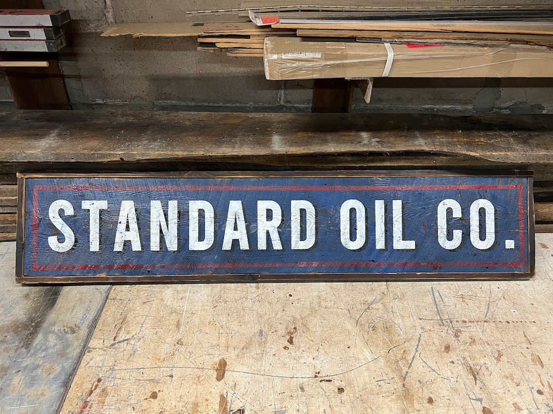 Standard Oil Co. Sign, Reclaimed Wooden Hand Painted Standard Oil Co ...