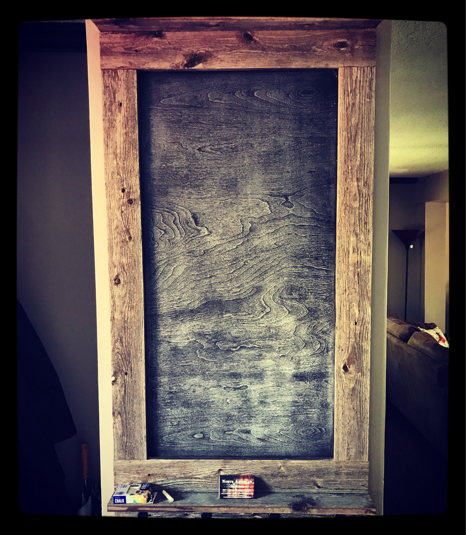 Chalkboard, Rustic Chalkboard, Chalkboard Frame, Reclaimed Wood, Shelf ...