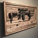 Rustic Gun Rack W/ Ammo Storage, Reclaimed Wood Gun Rack, Railroad ...