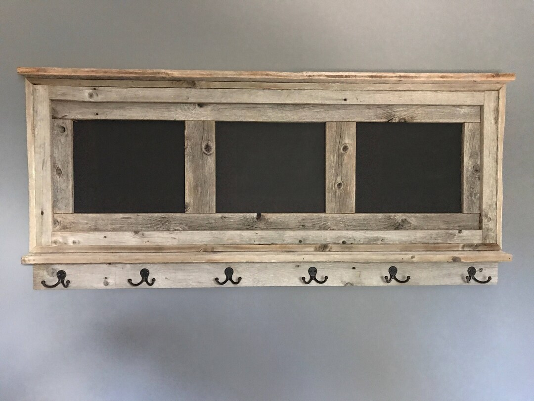 Rustic Picture Frame, Coat Rack, Reclaimed Wood Picture Frame, Double ...
