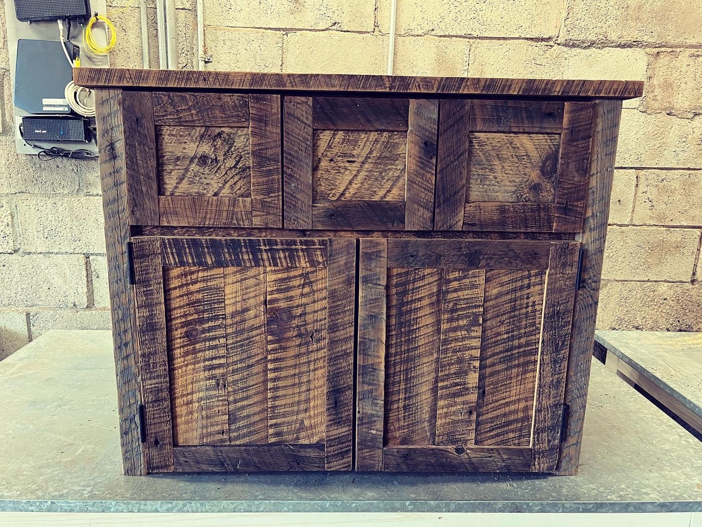 Reclaimed Rustic Barnwood Cabinet, Reclaimed Primitive Farmhouse Vanity ...