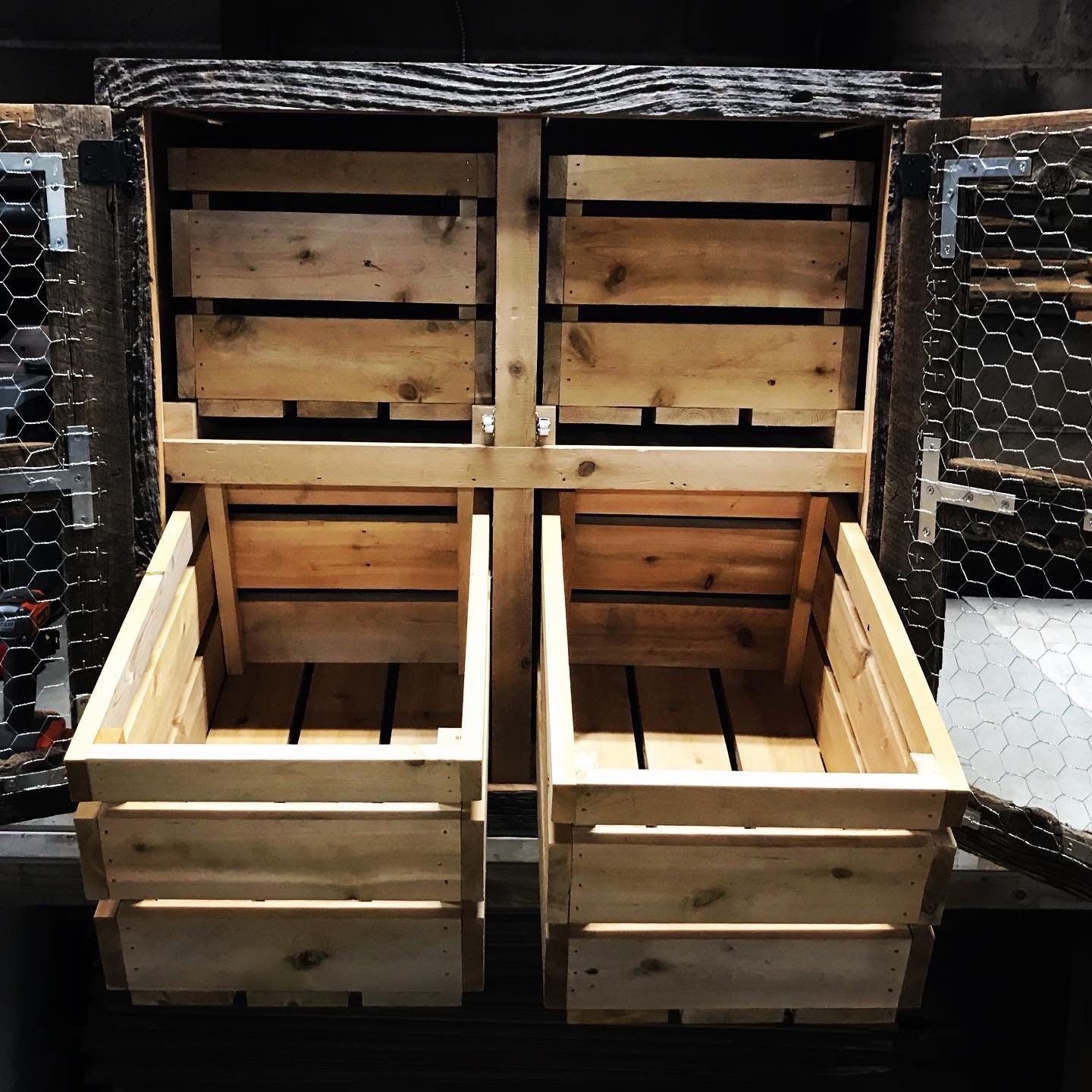 Reclaimed Rustic Barnwood Produce Cabinet Reclaimed Barnwood - Etsy