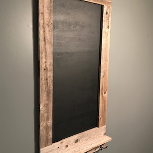 Chalkboard, Rustic Chalkboard, Chalkboard Frame, Reclaimed Wood, Shelf ...